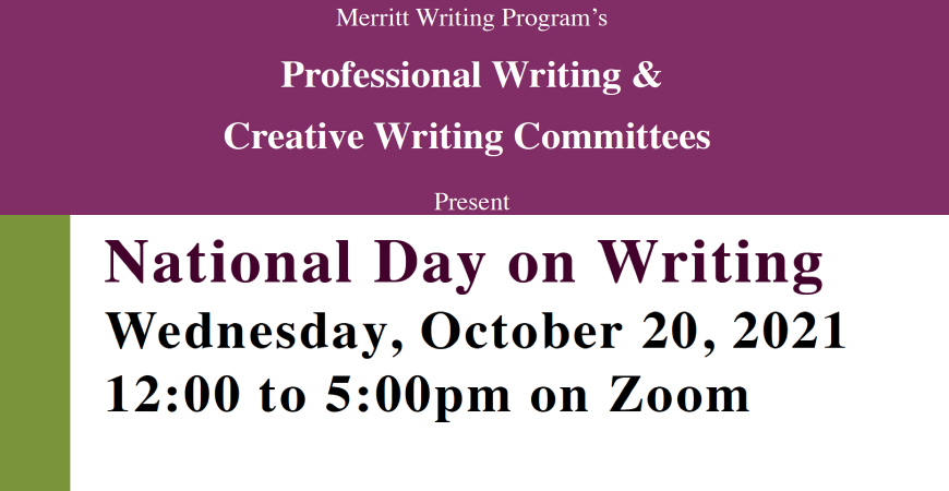 The MWP Celebrates the National Day on Writing | The Karen Merritt ...